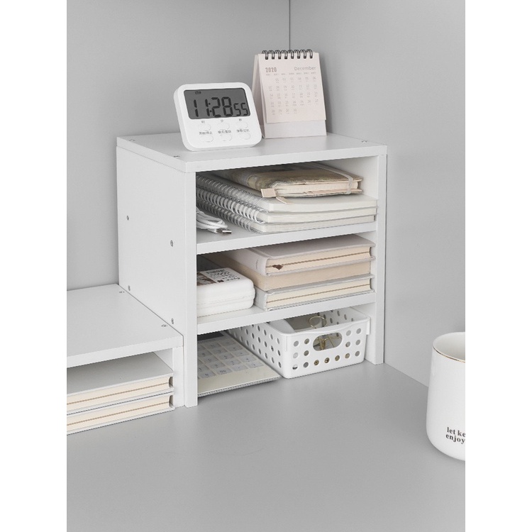 3-tier Desk Bookshelf with 3-Drawer Plastic Shelf | Shopee Philippines