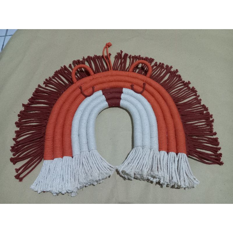 HIASAN DINDING Lion Shape macrame Wall Hanging/macrame walldeco/macrame ...