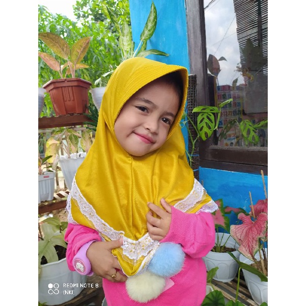 Hijab Child Lace Flower 3-5 Years Old | Shopee Philippines