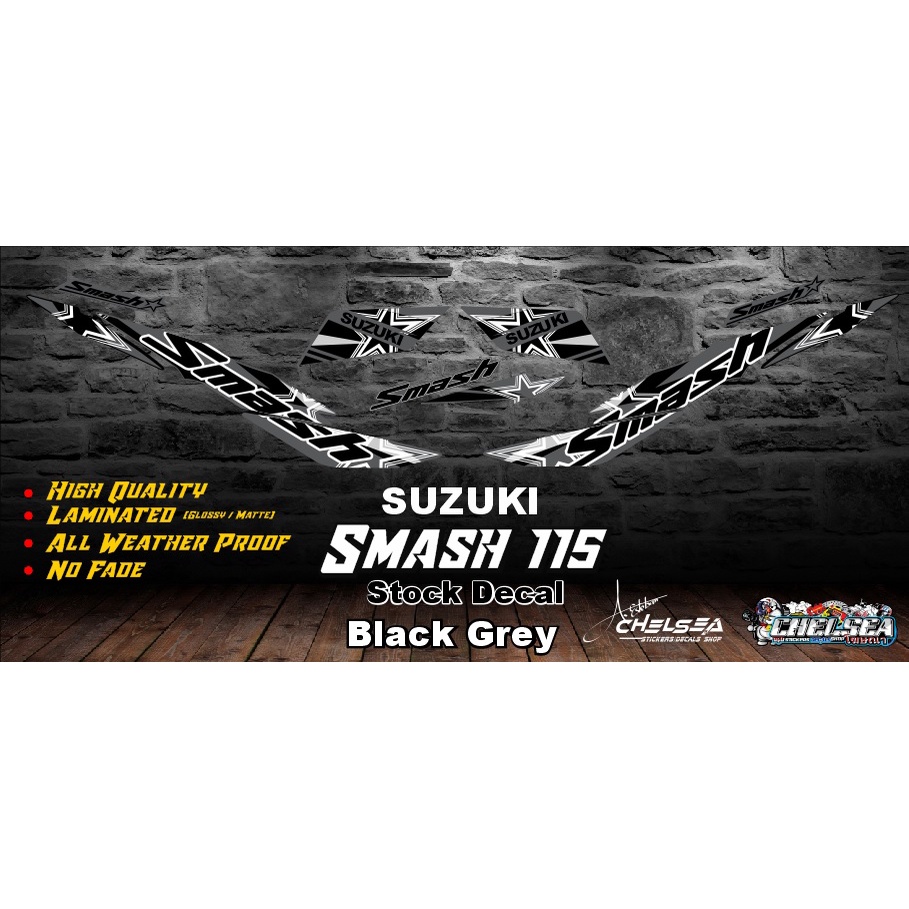 Suzuki Smash 115 Stock Decals / Stickers with freebies | Shopee Philippines