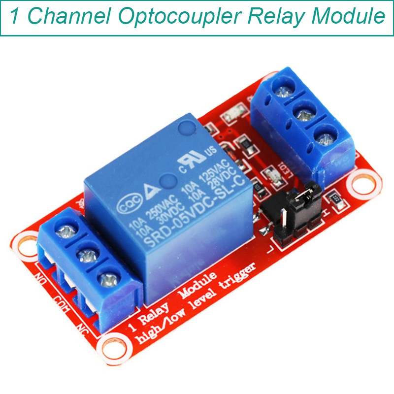 DC 5V 12V 24V 1 Channel Optocoupler Relay Module Support High and Low ...