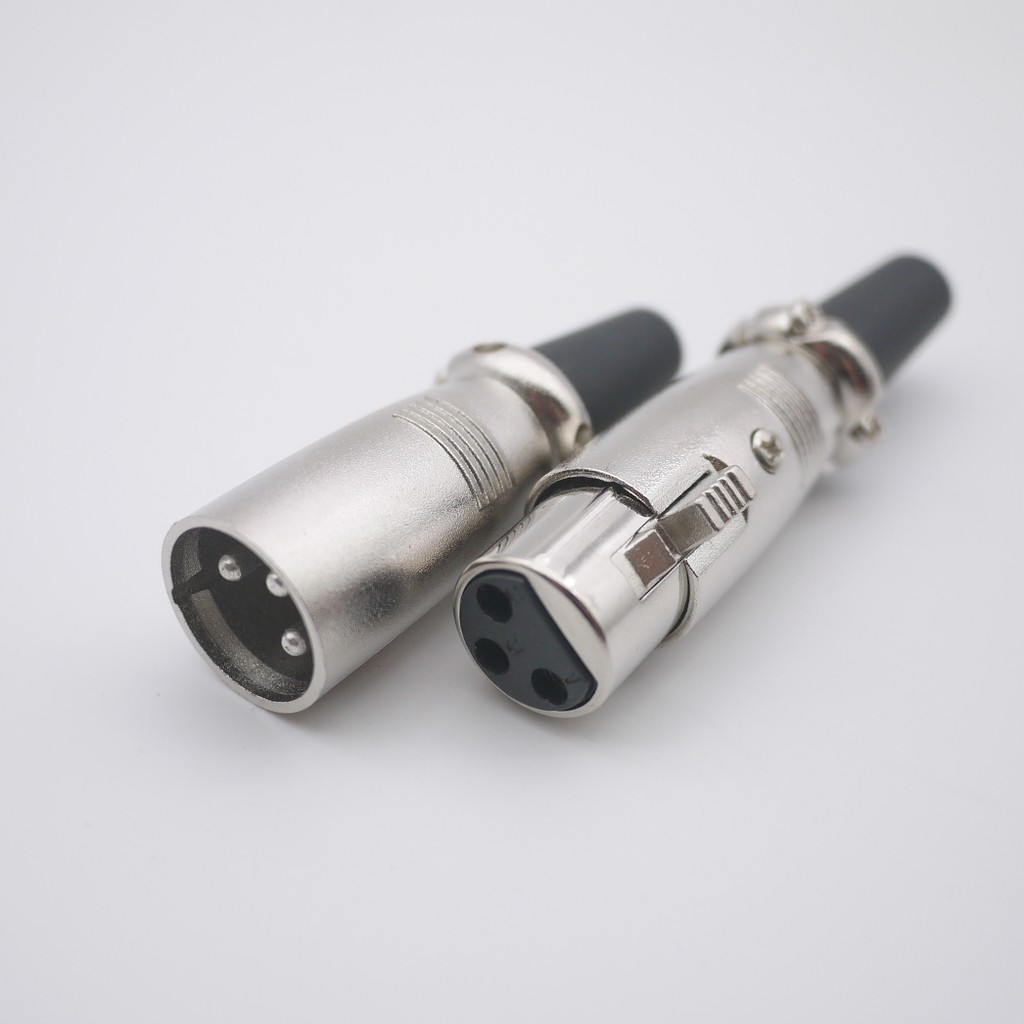 【2pcs】XLR 3 Pin Female Male MIC Jack Plug Audio Microphone Cable ...