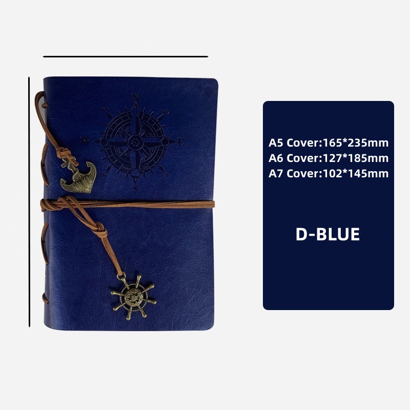 Retro Refillable Leather Notebook Loose-leaf Notepad Hand Book Kraft ...
