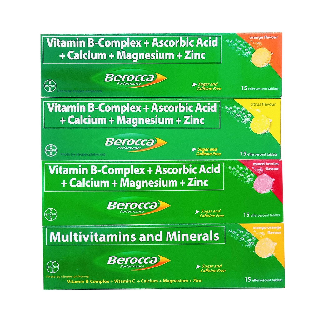Berocca & Redoxon (Orange/Citrus/Mango Orange) 10s, 15s & 30s Tablets ...