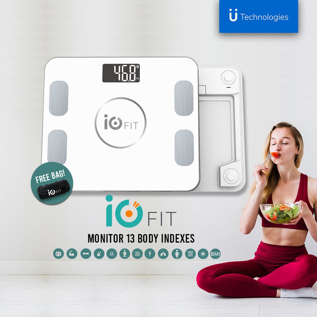 IOFIT Digital Smart Weighing Scale with FREE IOFIT Gym Bag | Shopee ...