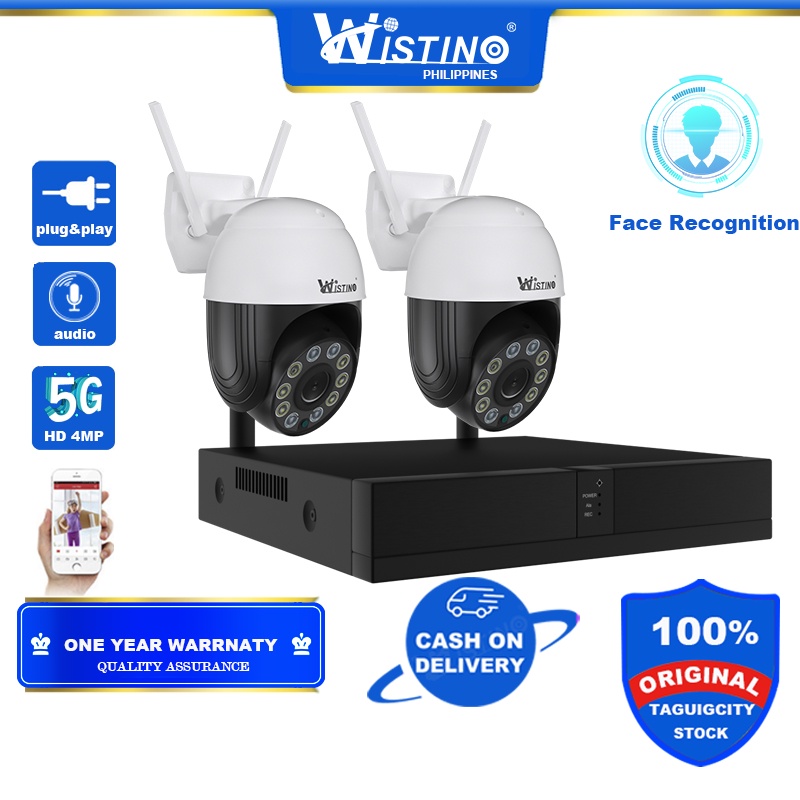 [Delivery in 3 Days] Wistino 4CH 3MP NVR Kits Outdoor PTZ CCTV Camera ...