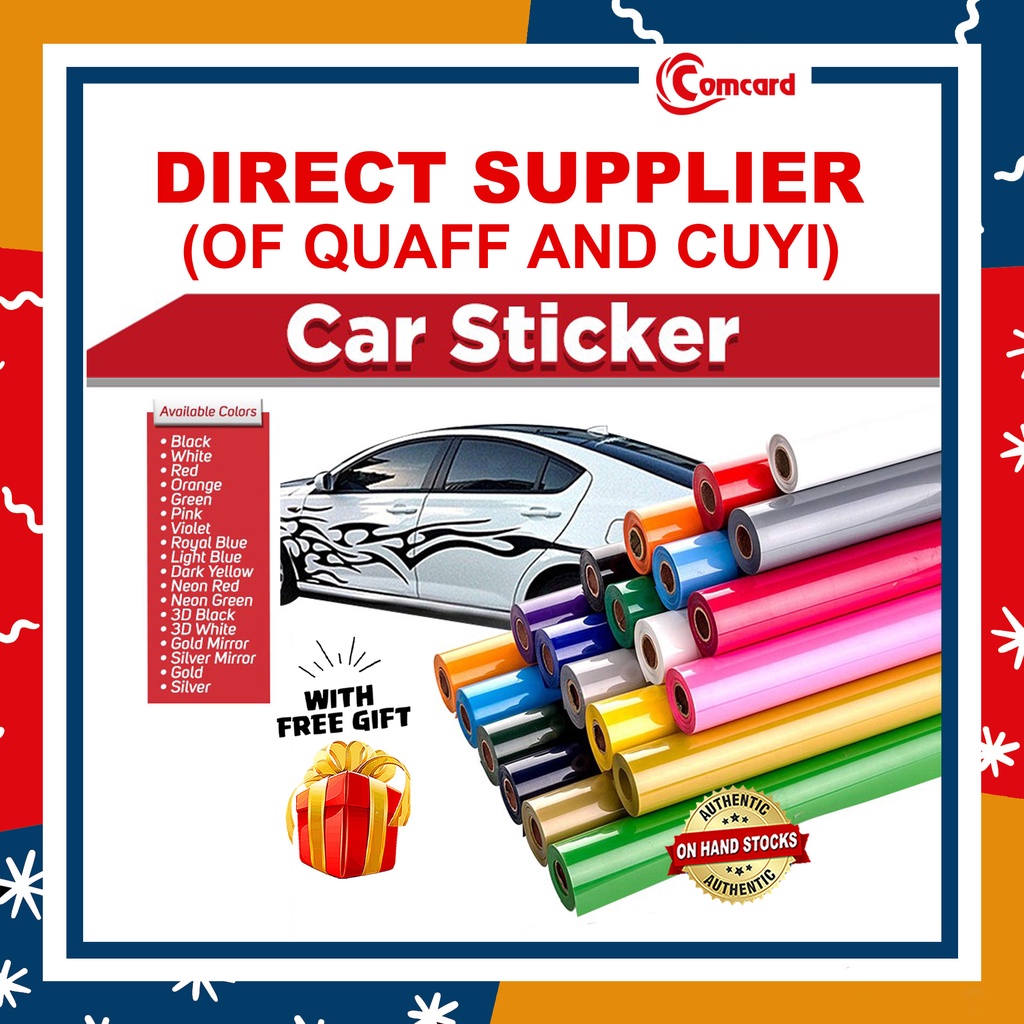 (24 Inches*10 Meters 1 ROLL) QUAFF Car Sticker Adhesive Vinyl Sticker ...