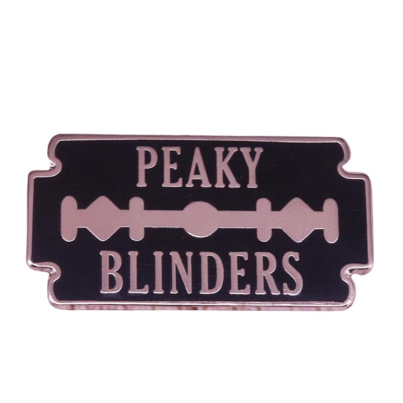 Peaky blinders lapel pin razor blade brooch gangs movie badge cool hat ...