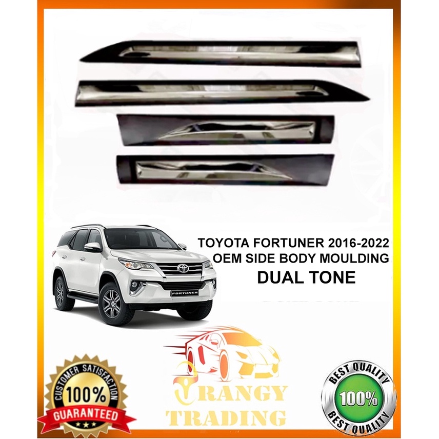 Toyota Fortuner 2016 to 2023 OEM Side Body Moulding Trim Dual Tone 2017 ...