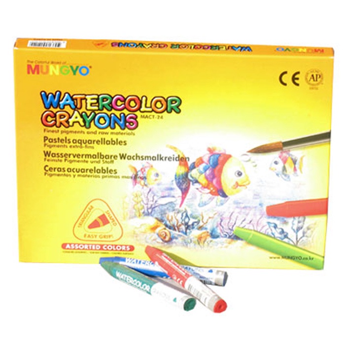 Mungyo | Watercolor Crayons 12colors Triangular (Watercolour Crayons ...