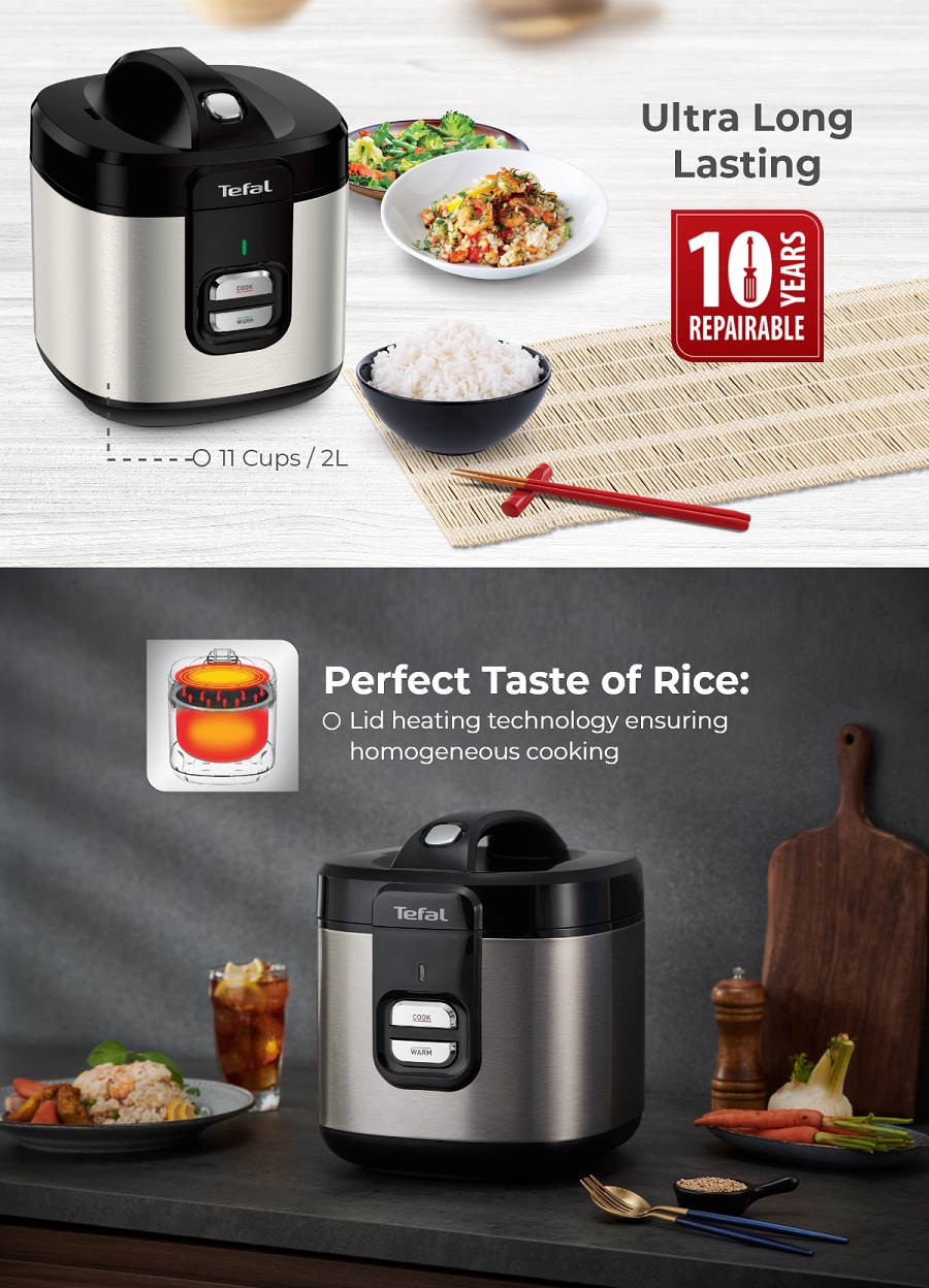 Tefal Everforce Mechanical Rice Cooker RK364A65 11 Cups | Shopee Philippines