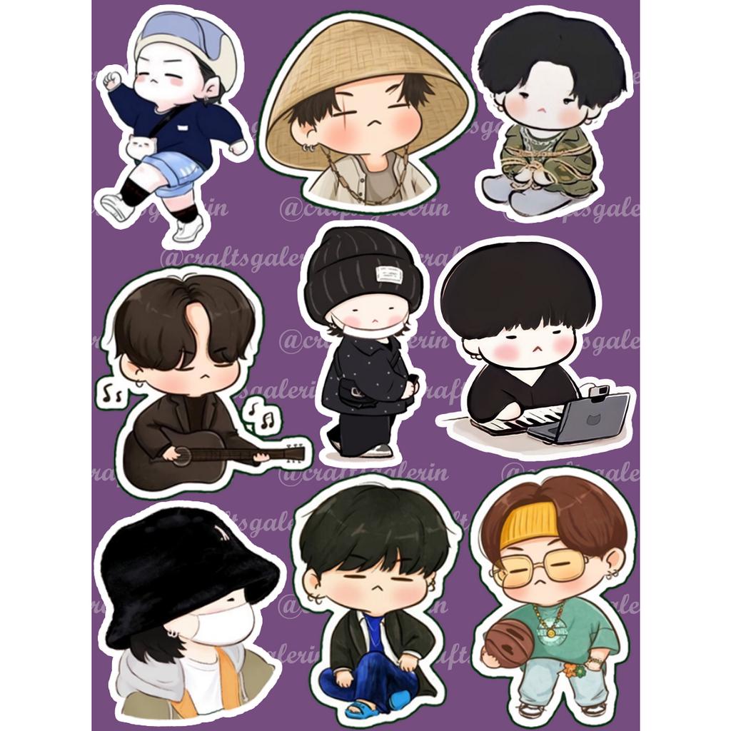 MIN YOONGI SUGA BTS WATERPROOF CUTTING STICKER | Shopee Philippines