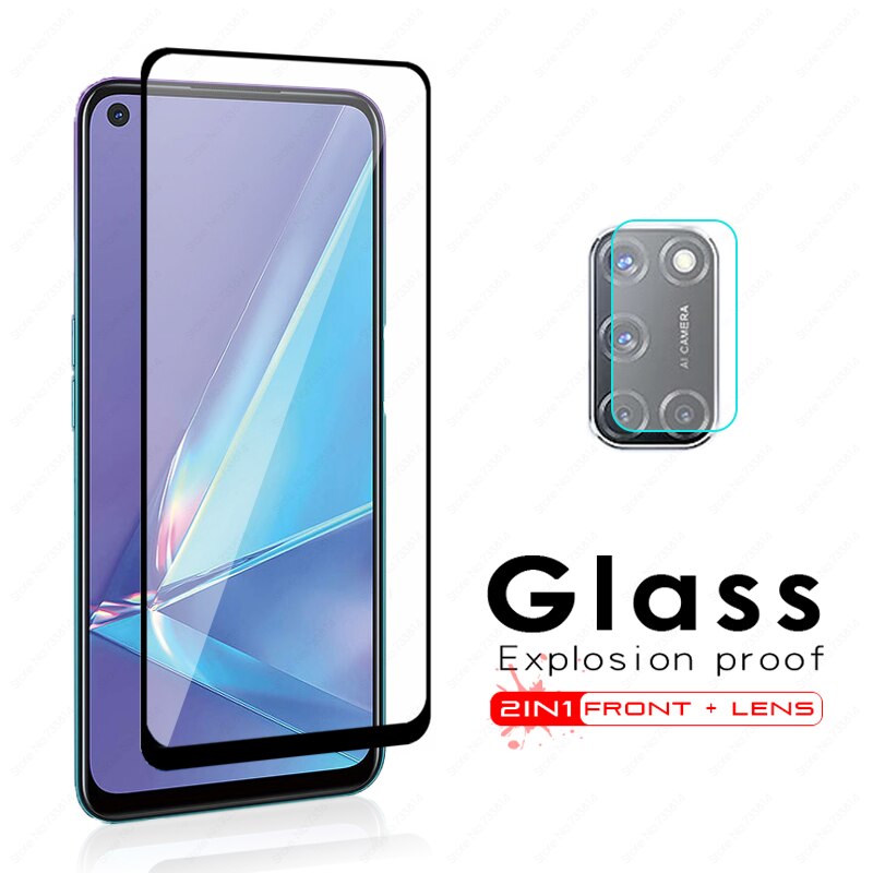OPPO A92 Tempered Glass Full Coverage Shockproof Screen Protector for ...
