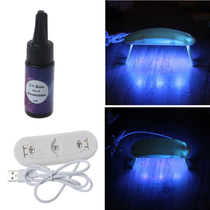 INF 25 g LED UV Resin & 6 W UV LED Lamp Dryer Kit Resin DIY | Shopee ...