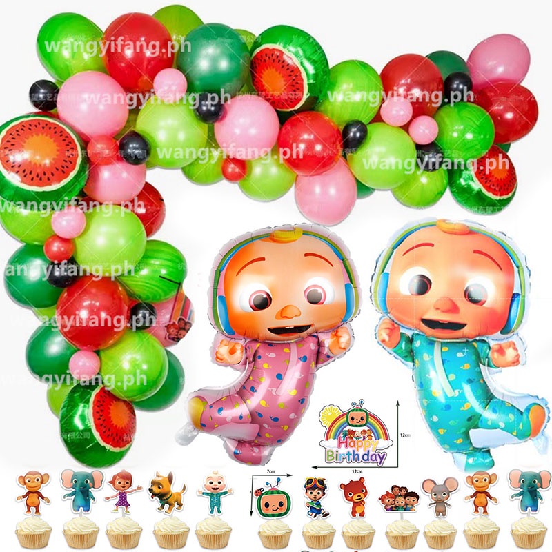 1 Set Watermelon Balloon Garland Cocomelon Theme Party Decoration ...