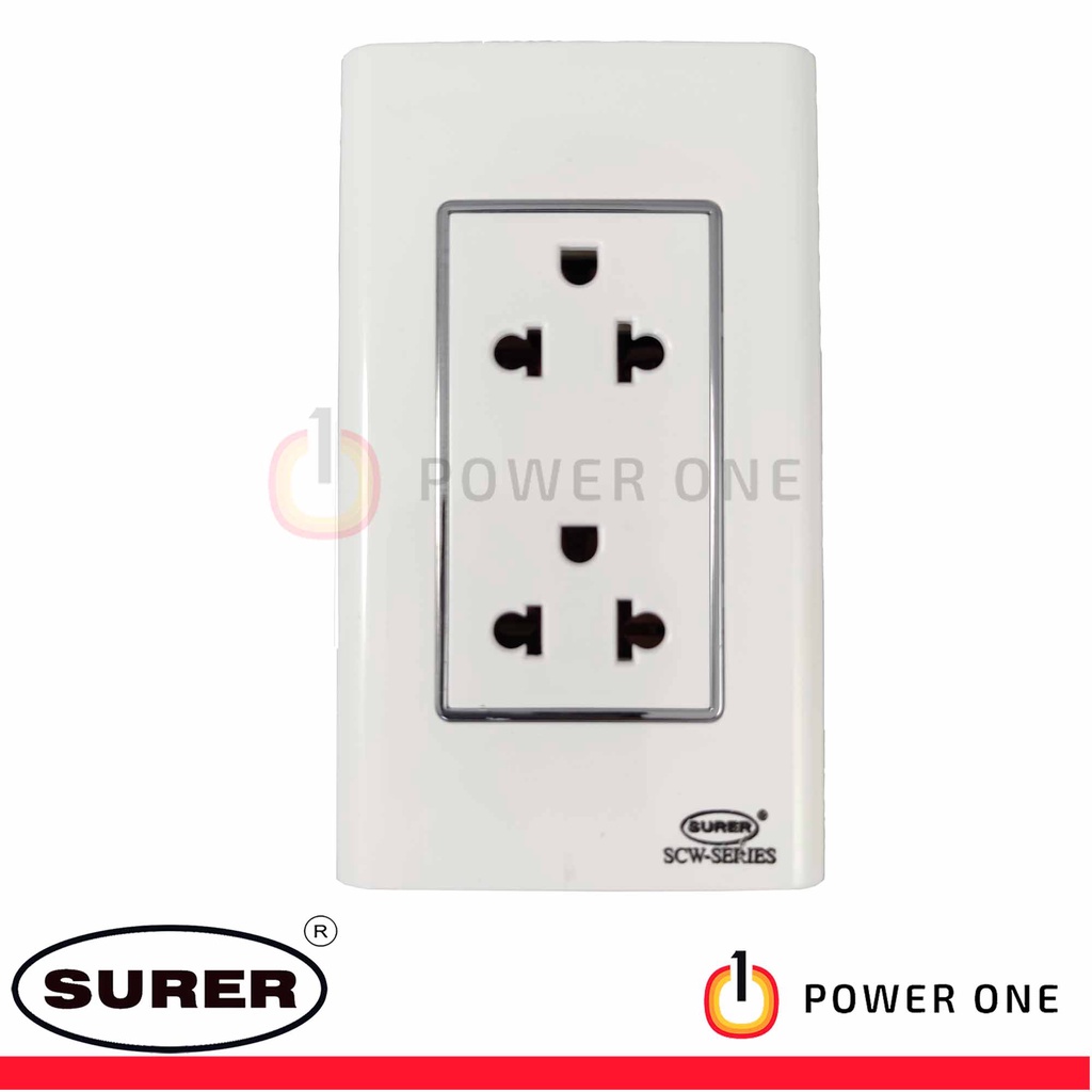 Surer A013 Duplex Universal Grounding Outlet [DIY Series] | Shopee ...