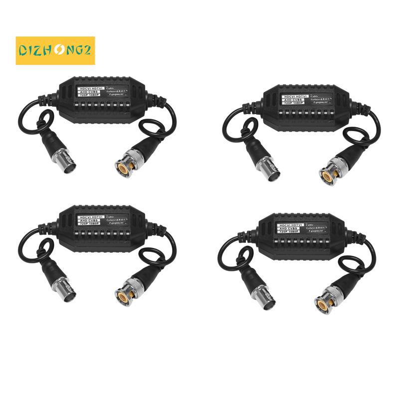 4X Coaxial Video Ground Loop Isolator Balun BNC Male to Female for CCTV ...