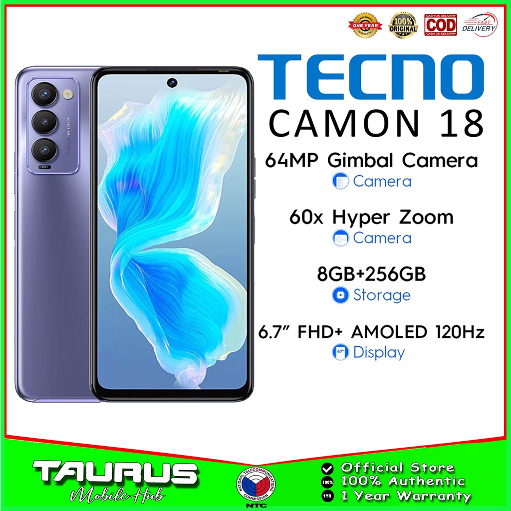Tecno Camon 18 ( 8GB + 128GB ) Portrait Camera | Shopee Philippines