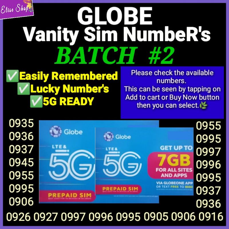 GLOBE 5G SPECIAL SIMCARD NUMBER EASILY REMEMBERED SIMCARD NUMBERs ...