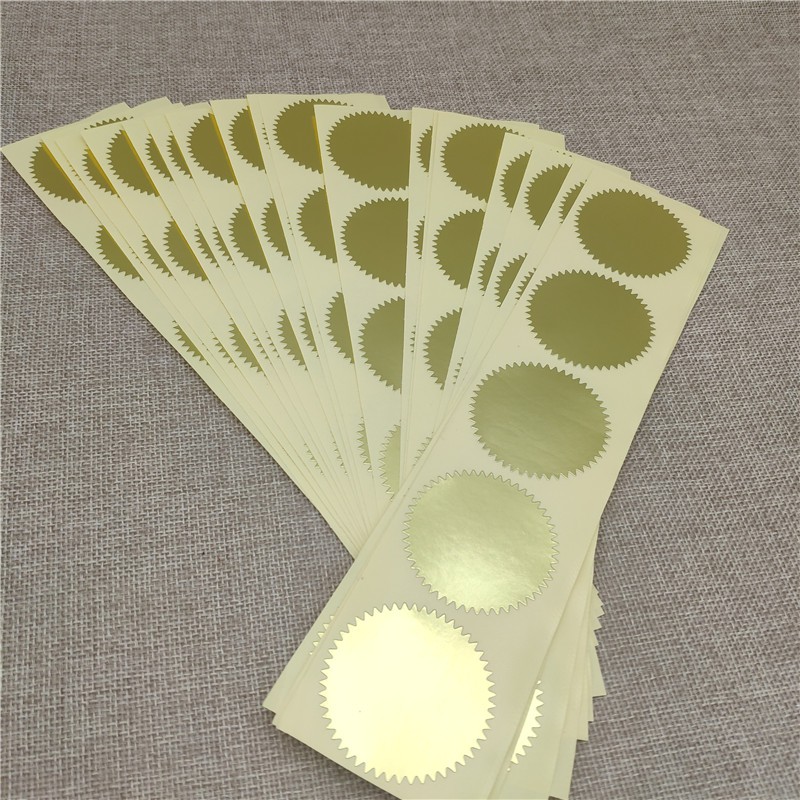Golden Silver Foil Seal Sticker For Dry Embosser Seal Stamp Gear Seal ...