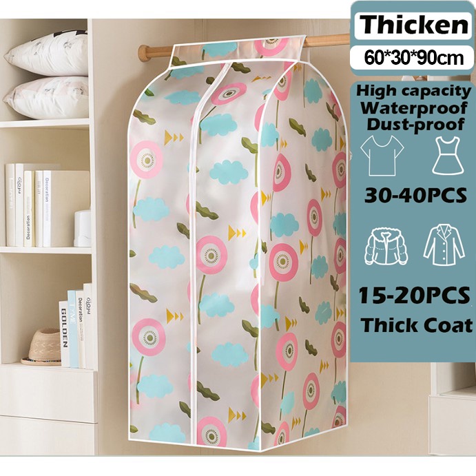 CHIT Wardrobe Clothes Storage PEVA Transparent Dust Cover Fully ...