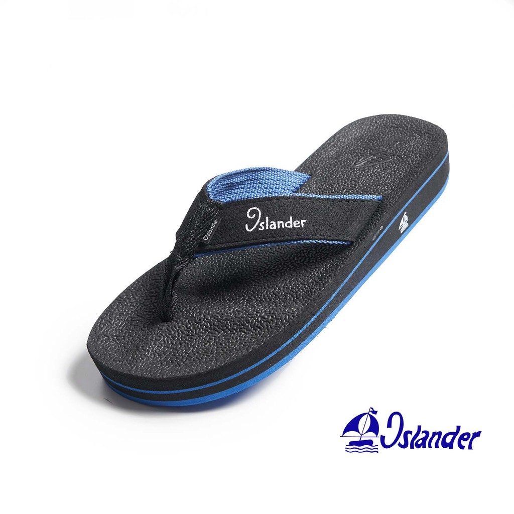 Islander 1077 L (Black / Blue) - Unisex Slippers for Men & Women ...