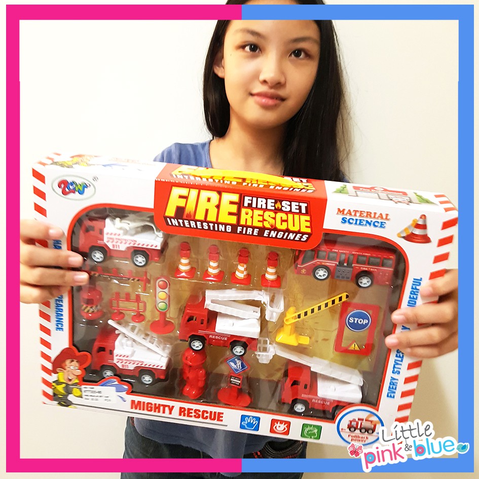 Toy Fire Rescue Fire Set Interesting Fire Engine Set Box Vehicle Model ...