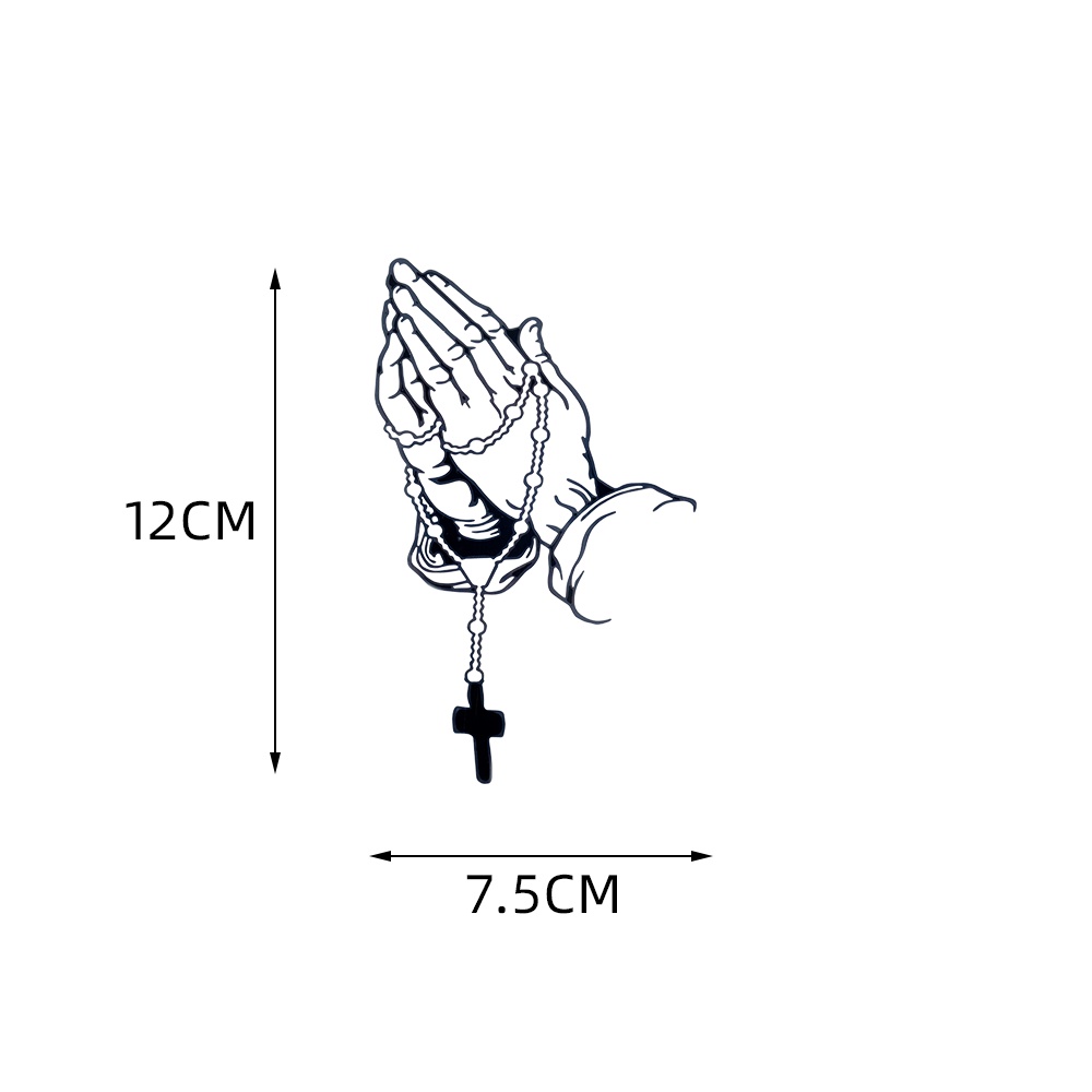 High stickiness Christ Prayer Gesture Sticker Pearl Rosary God Jesus ...