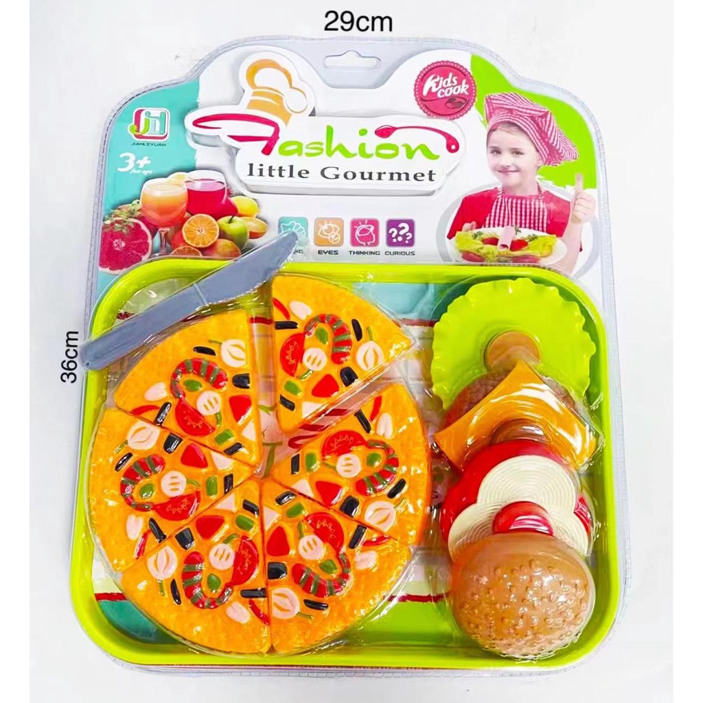 Children's Playhouse Pizza Burger Chechele Toys | Shopee Philippines