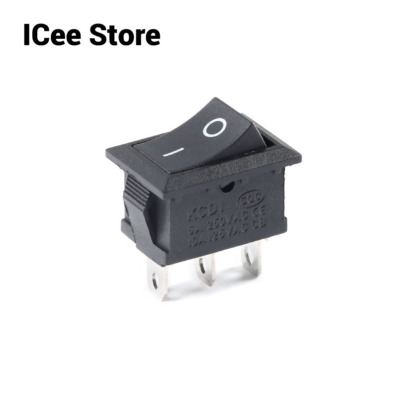 5Pcs KCD1 Rocker Switch 21*15mm 6A/250V AC 10A/125V AC Black White Red ...