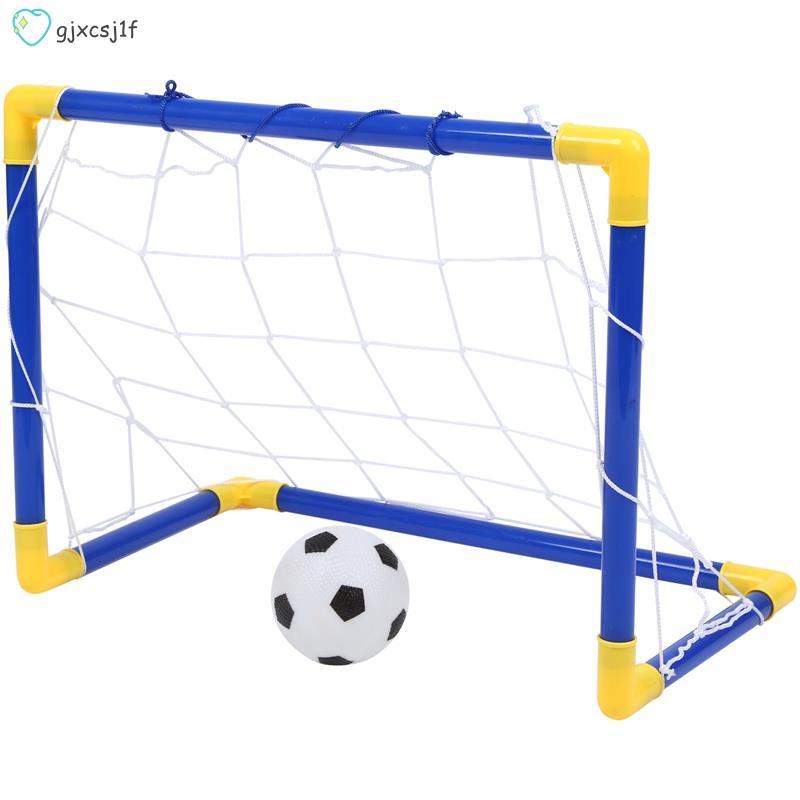 Indoor Mini Folding Football Soccer Ball Goal Post Net Set+Pump Kids ...