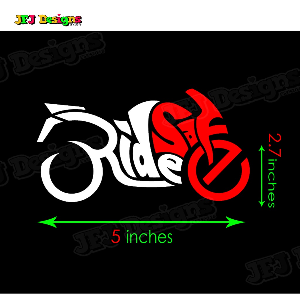 RIDE SAFE CUTOUT VINYL STICKER | Shopee Philippines