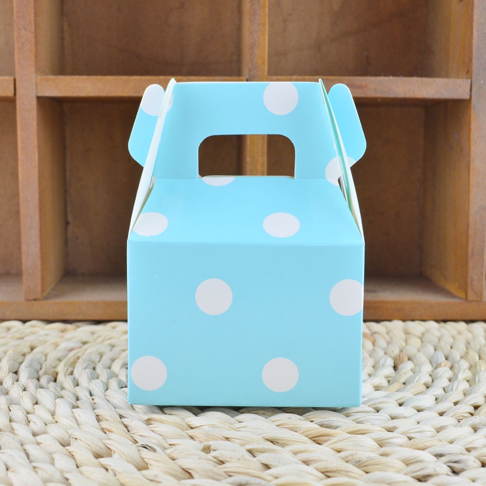 FP1268 (50PCS) SMALL MINI Colorful Polka Dots Box Favor Souvenir Candy ...