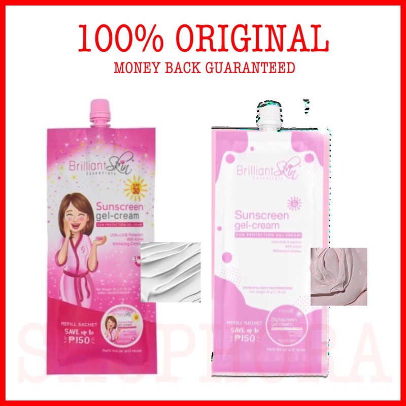 Original Brilliant Sunscreen Gel Cream - SUNBLOCK 50g | Shopee Philippines