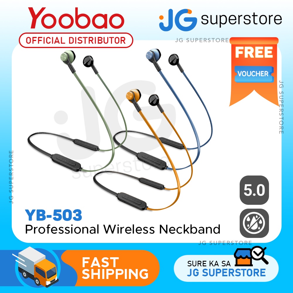 Yoobao YB-503 Half-In-Ear Neckband Wireless Earphones w/ Bluetooth 5.0 ...