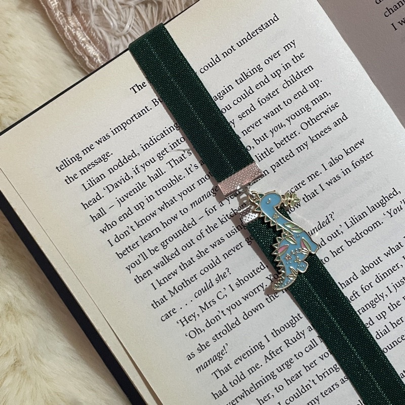 Handmade Elastic Bookmarks | Dino in Emerald | Shopee Philippines