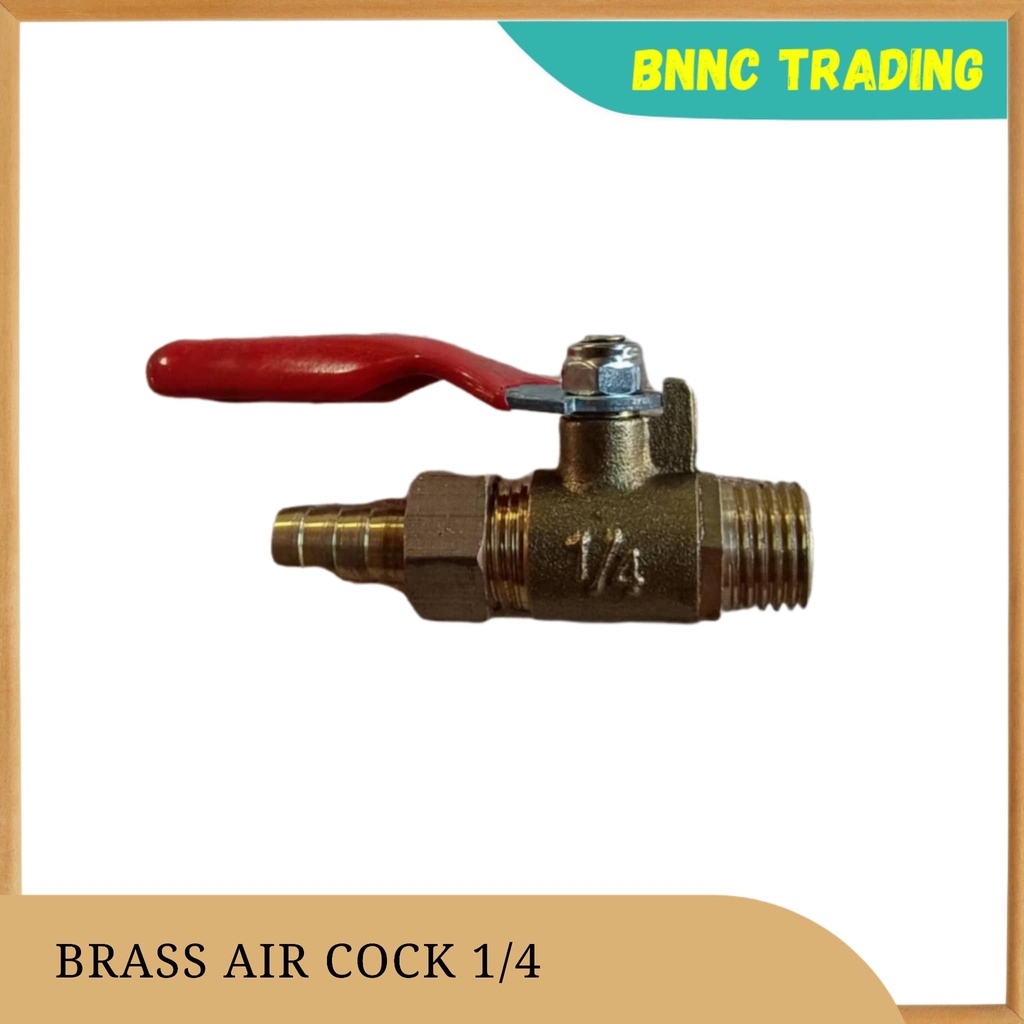 BRASS AIR COCK AIR BALL VALVE 1/4 COMPRESSOR BALL VALVE | Shopee Philippines