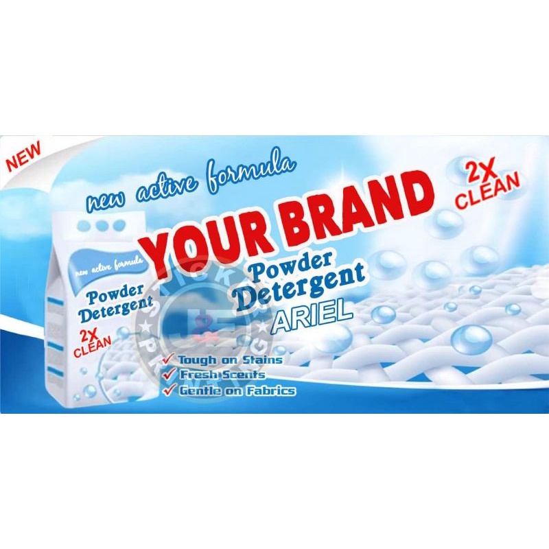 CUSTOMIZED STICKER LABEL FOR POWDER DETERGENT 15PCS. | Shopee Philippines