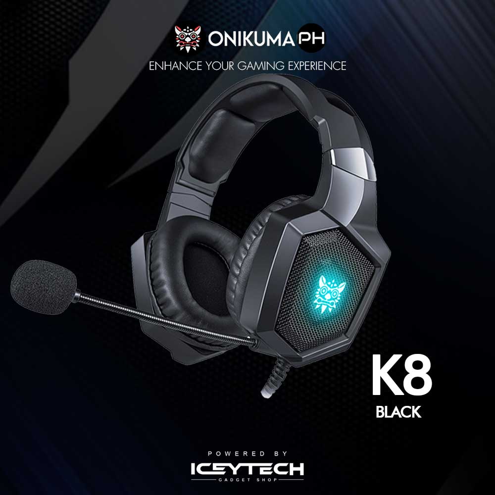 ONIKUMA K8 Gaming Headset with RGB Led for PC/PS4/PS5/LAPTOP/SWITCH ...
