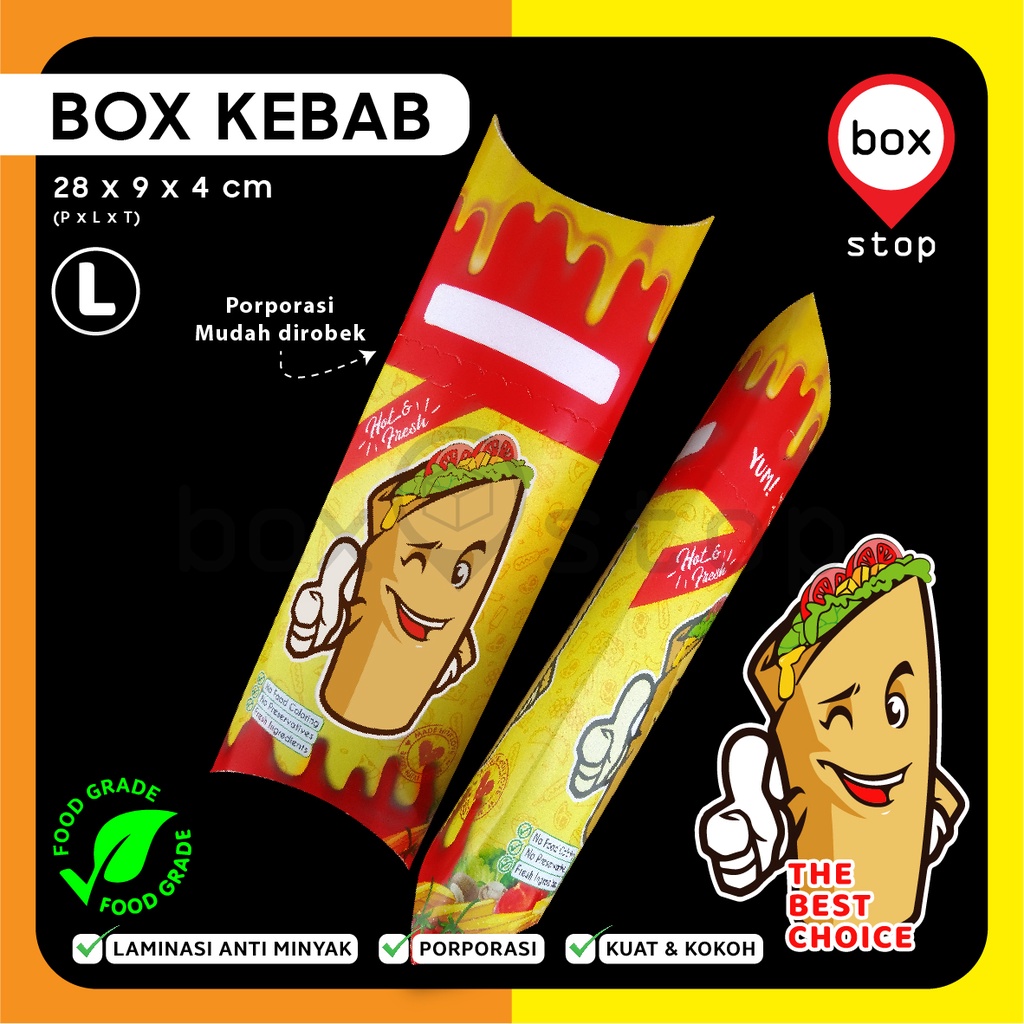 Kebab Box - Kebab Box - HOT & FRESH Kebab Box - FC - L (50Pcs) | Shopee ...