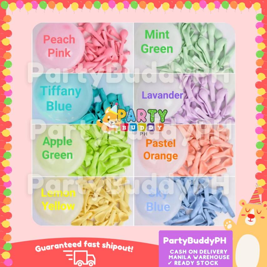 10pcs Pastel Macaroon Balloons ( Size 5, 10 and 12) (15 Colors ...