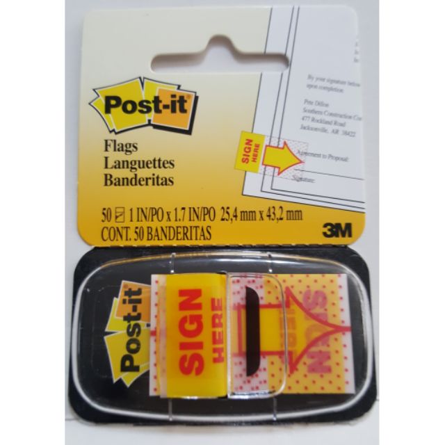 [FPS FairPriceSupplies] 3M SIGN HERE POST-IT | Shopee Philippines