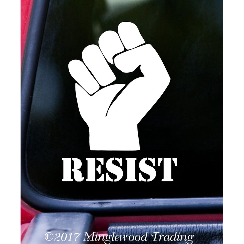 RESIST with PROTEST FIST Vinyl Decal Sticker " x ." | Shopee Philippines