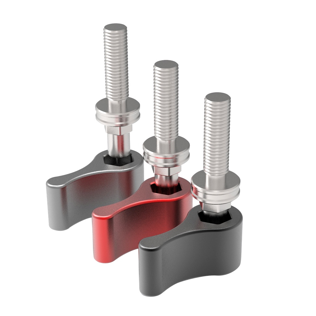 XT-XINTE L-shaped Adjustable Thumbscrews: M5*17 15mm Rotation Radius ...