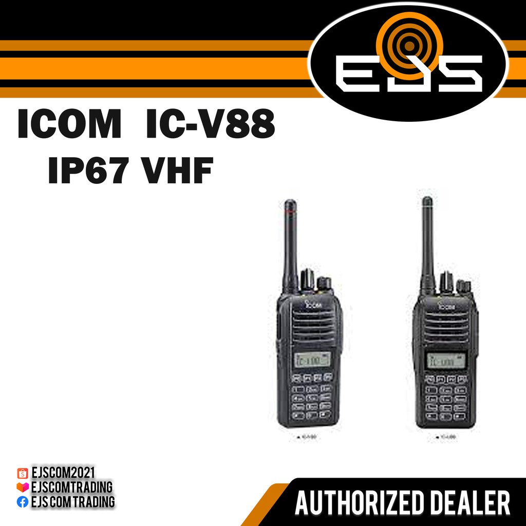 ICOM V88 VHF IP67 Waterproof ORIGINAL ICOM | Shopee Philippines