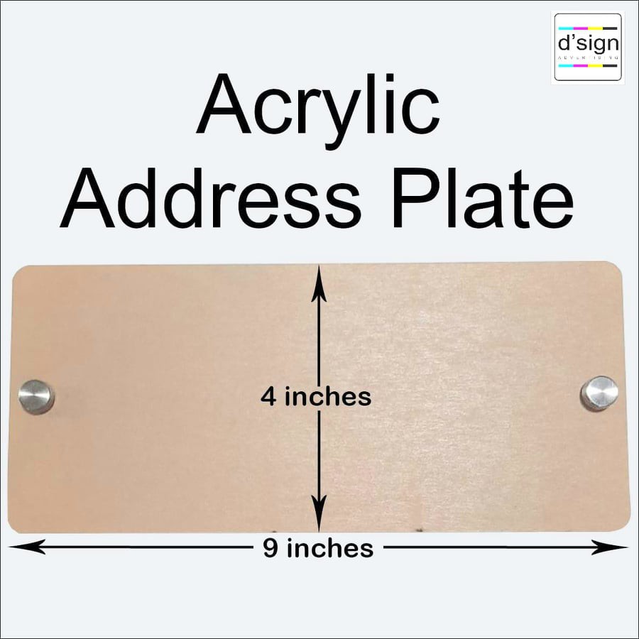 Blank Acrylic Address Plate-Bolts Separate Order | Shopee Philippines