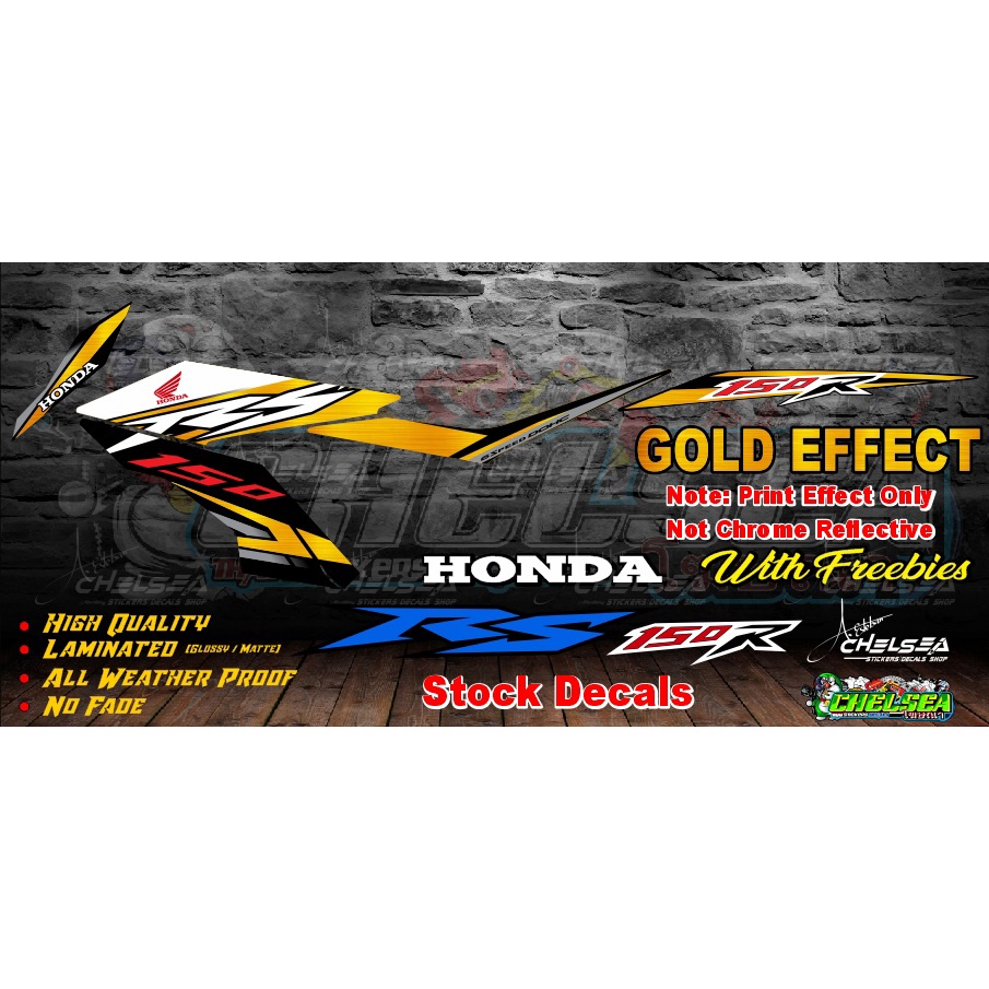 Honda RS 150 Stock Decals / Stickers with freebies | Shopee Philippines