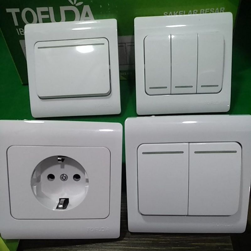 Triple TOFUDA WIDE STOP CONTACT SWITCH RADIUM MODEL | Shopee Philippines