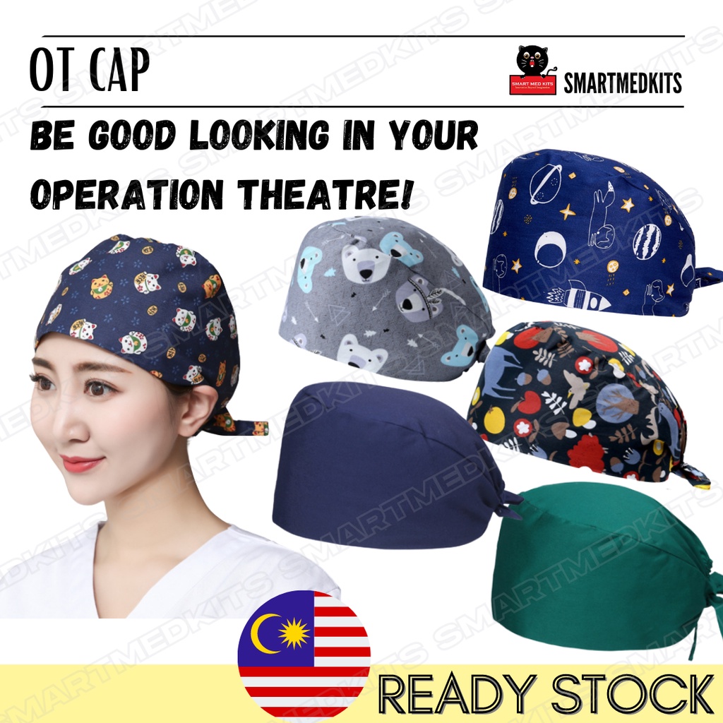 NEW Operation Theatre OT Cap 100% Cotton Adjustable Size/ Surgical Cap ...