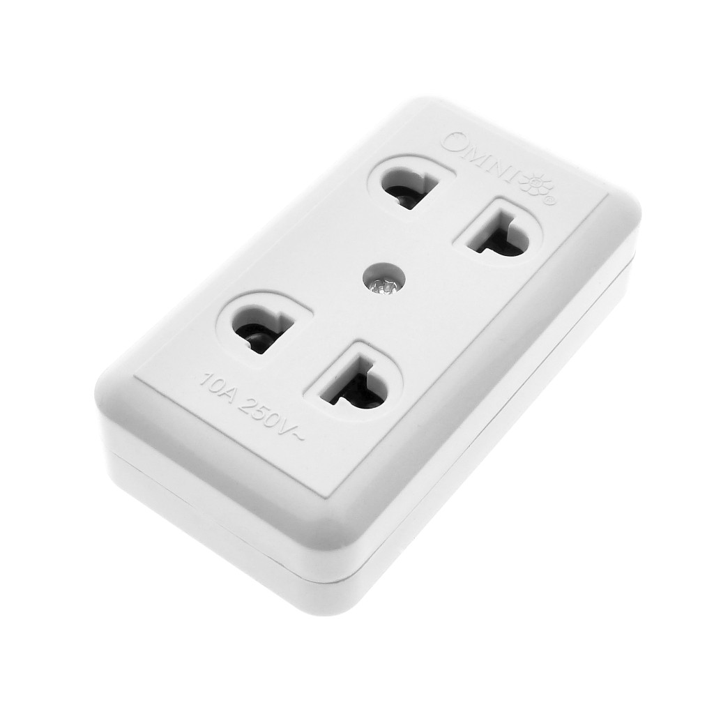 OMNI WSO-002 Surface 2-Gang Convenience Outlet 10A 250V | Shopee ...